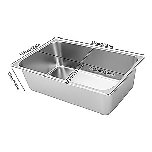 3 Pack Perforated Steam Pan with Lid Set, Full Size Hotel Pan Include Full Size Pan Steam Table Pan Cover Restaurant Supplies for Kitchen,Food Warmer (4inch+6inch)