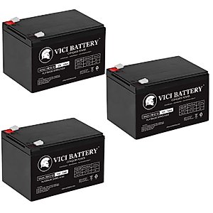 VICI Battery VB12-12 - 12V 12AH F2 Razor Battery fits MX650, W15128190003-3 Pack Brand Product