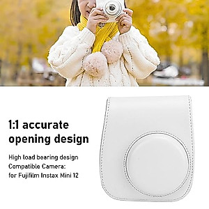 DAUZ Camera Case, SkinFriendly AntiScratch Adjustable Camera Bag with Stickers for Mini 12 (White)