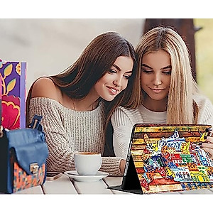 Case for iPad Pro 11 Inch 4th/3rd/2nd/1st Generation 2022/2021/2020/2018, Multi-Angle Smart Stand Cover Auto Sleep/Wake Fit iPad Air 4/5，Vintage American Flag License Plate