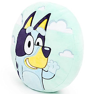 Jay Franco Bluey Shaped Decorative Pillow - Kids Super Soft Throw Plush Pillow - Measures 13 Inches (Official Bluey Product)
