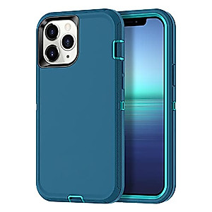 I-HONVA for iPhone 11 Pro Case Shockproof Dust/Drop Proof 3-Layer Full Body Protection [Without Screen Protector] Rugged Heavy Duty Durable Cover Case for Apple iPhone 11 Pro 5.8 Inch,Turquoise