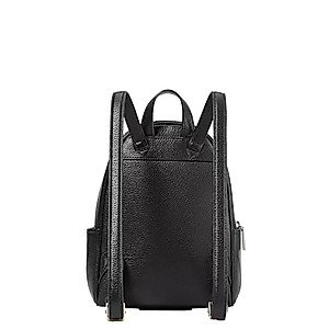 Kate Spade New York Women's Leila Pebbled Leather Mini Dome Backpack Bag, Black