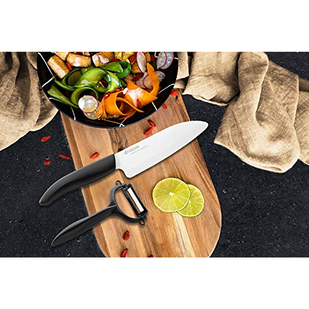 Kyocera Revolution Mini Santoku, 4-inch: White 5.5"