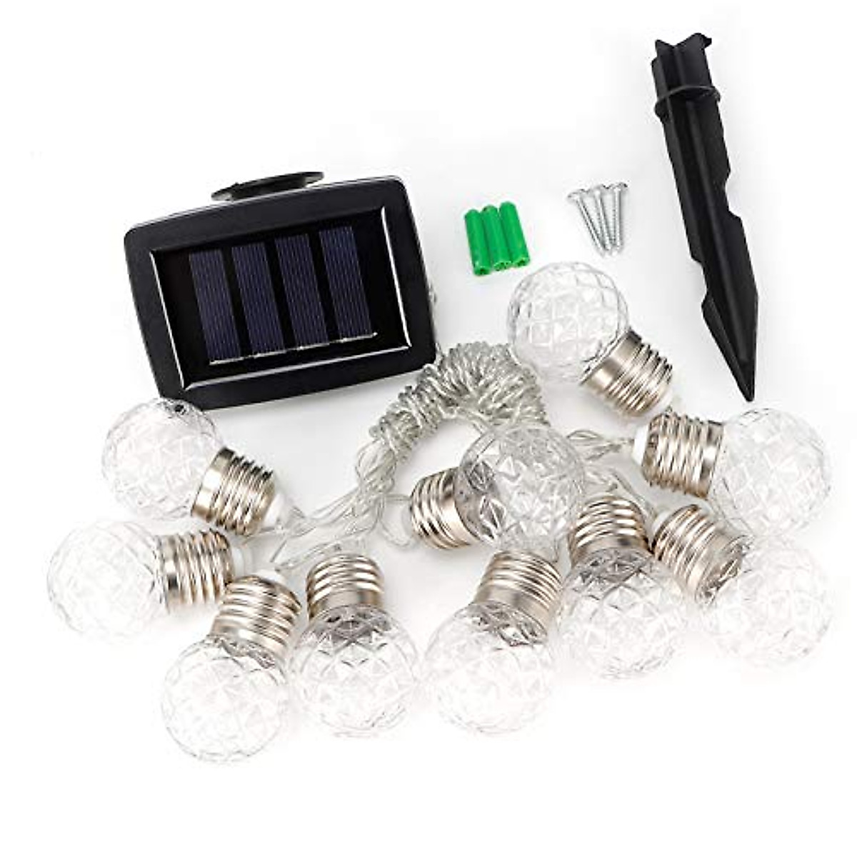 LED Fairy Lights, Crystal Balls Lights Automatic Charging Garden Light Decorative Light Solar Powered String Light for Home Garden Party, Festival