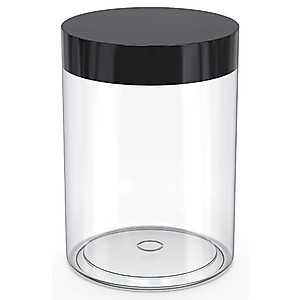 MABUA 8oz Plastic Containers with Lids 30 Pack BPA Free, Clear Empty Refillable Round Sugar Scrub small 8 Oz Plastic Jars with Lids for Cosmetics, Lotions, Body Butter, Liquid Slime & Beauty Products