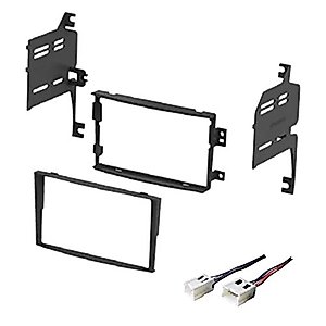 ASC Audio Car Stereo Dash Install Kit and Wire Harness for Installing an Aftermarket Double Din Radio for 2006 2007 2008 Nissan 350Z