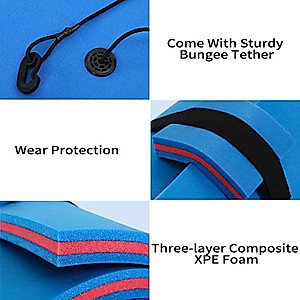 Outroad Lily Pad Floating Mat, 3-Layer XPE Foam 9 Ft Water Pad for Beach, Ocean, Lake, Roll-Up Floating Island for Water Recreation and Relax, Blue