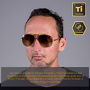 William Painter - Constellation Non-Polarized 'Aviator' Sunglasses (Gold). Ultimate In Comfort & Durability.