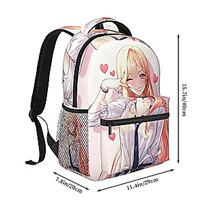 Proborn 2pcs Backpack Set Anime Angels Of Death Backpacks For Women Men Leisure Daypack School Bookbag 2 In 1 With Lunchbox