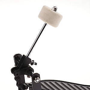 Baosity Single Spring Bass Drum Pedal with Drum Wool Beater for Children Gift, Black