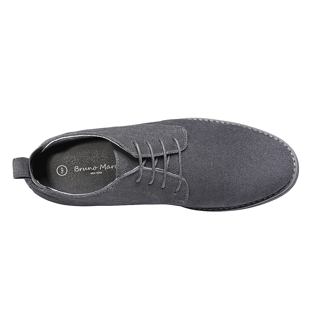 Bruno Marc Men's Chukka Grey Suede Leather Chukka Desert Oxford Ankle Boots Size 7.5 M US