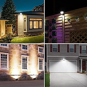 DEWENWILS 65W Flood Lights Outdoor, 6670 LM Super Bright(500W Equivalent) IP65 Waterproof Knuckle Mount LED Security Light, 5000K Daylight LED Flood Light for Garage, Patio, Yard, UL Listed, Browm