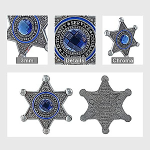 FunYan Police Challenge Coin Law Enforcement Sheriff Sapphire Coin