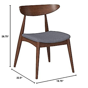 Christopher Knight Home Barron Fabric Dining Chairs, 2-Pcs Set, Charcoal