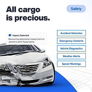 Bouncie - GPS Tracker for Vehicles, Vehicle Location, Route History, Speed Monitoring, Accident Notification, GeoFence, No Activation Fees, Cancel Anytime, Family and Fleets