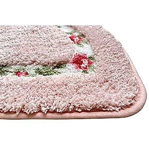 Nice Rose Flower Area Rugs Soft Non Slip Absorbent Bath Mat Bathroom Rugs Door Mat Kitchen Mat 15.74 x 23.62 Inch