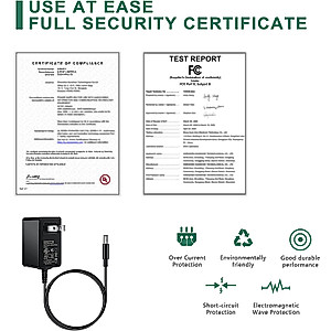12V 1A Power Adapter Input 100V-240V, Output 12V 12W US Plug 5.5 * 2.5mm Voltage DC Power Supply for Cat Litter Box, etc.