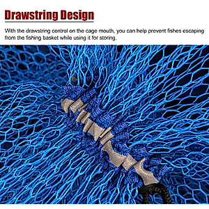Fishing Keep Net Cage Portable Rubber Fishing Net Mesh, 5ft / 6.5ft / 8ft / 10ft Length Fish Cage Trap, Fishing Accessories Tool Fish Keep Basket with Bag (Size : 2.5m/8.2ft x 33cm/13in)