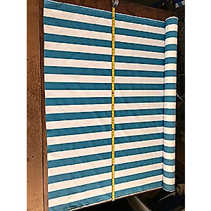 STRIPE CANVAS AWNING FABRIC WATERPROOF OUTDOOR FABRIC 60" Blue/WHTE (1 yard)
