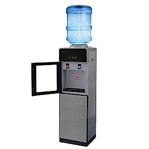 Top Loading Water Cooler Dispenser,Holds 3 & 5 Gallon Bottles Compressor Cooling System Cold and Hot Water Perfect for Home Kitchen Office Dorm