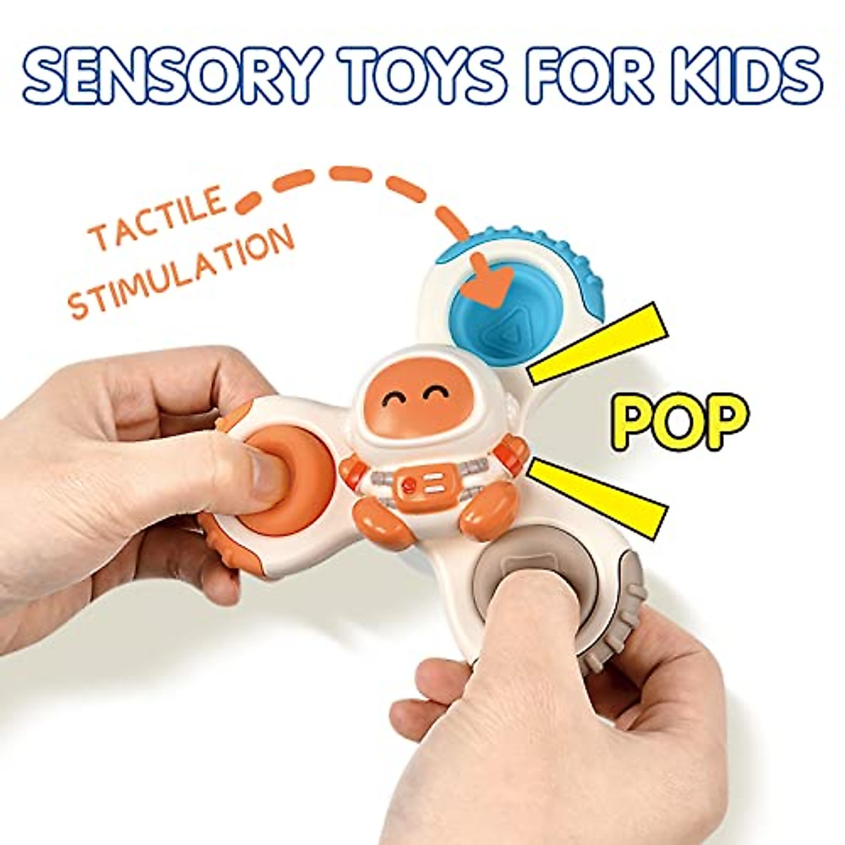 HCFJEH Suction Cup Spinner Toys, Baby Montessori Sensory Educational Learning Toy, Infant Bath Teething Travel Fidget Toy, Toddler First Birthday for 6 9 12 18 Months Age 1 2 3 Old Boys Girls