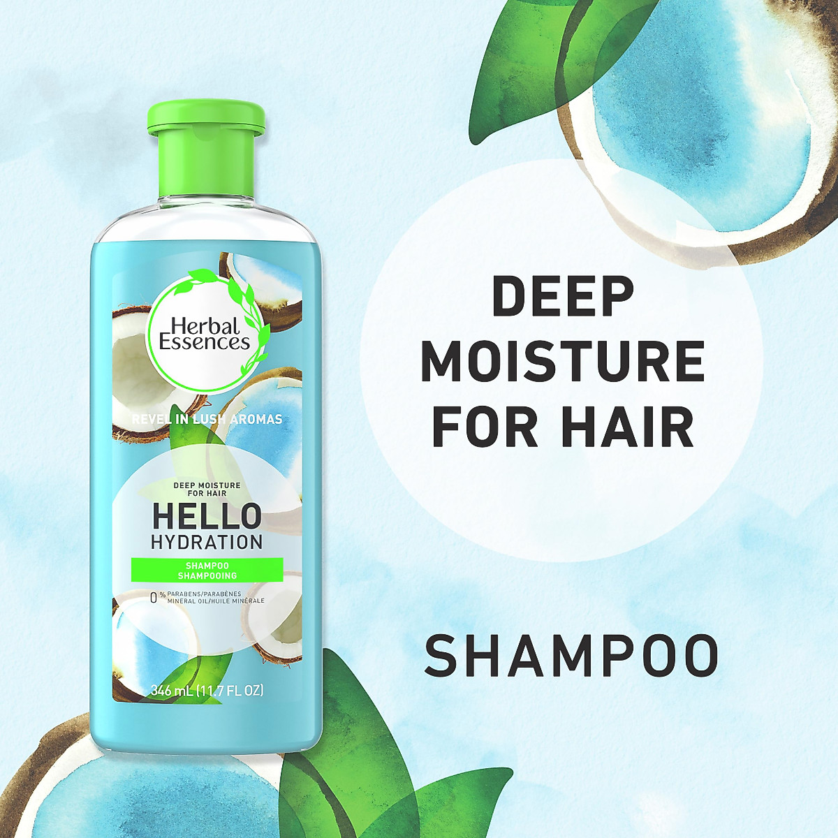 Herbal Essences hello hydration shampoo and body wash deep moisture for hair, 11.7 Fl Oz