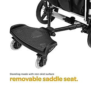 Larktale 2-in-1 Ride-Along Stroller Board | Universal Stroller Board with Sitting and Standing Configurations | Extra Space for an Extra Kid on your Stroller | Fits Most Single and Double Strollers