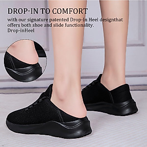 HIIGYL Womens Running Shoes Lightweight Breathable Walking Sneakers Athletic Workout Gym Tennis Shoes All Black Size 9