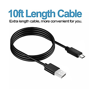 Hanorld Micro USB Charger Cable Charging Cord Replacement for Sony Playstation 4 PS4 Controller 10Ft