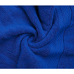 Avalon Towels Luxury Hand Towels (Pack of 6) Size 16x28 Inches - Premium Cotton, Soft and Highly Absorbent Hand Towels for Bathroom, 600 GSM Face Towels, Hotel & Spa Quality, Quick Dry (Royal Blue)