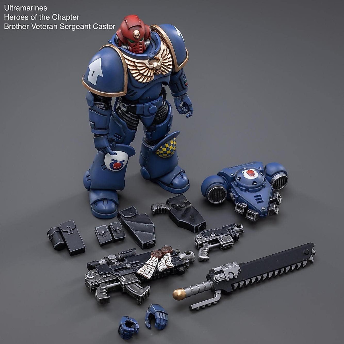 HUAXI DARK SOURCE(HAINAN)TECH Joy Toy Warhammer Brother Vet SGT Castor 1/18 FIG