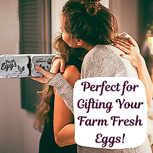 Half Dozen Empty Egg Cartons- Bulk 50 Full Dozen Can Split to 100 Half Dozen Size- Securely Holds 6 or 12 Extra Large Eggs
