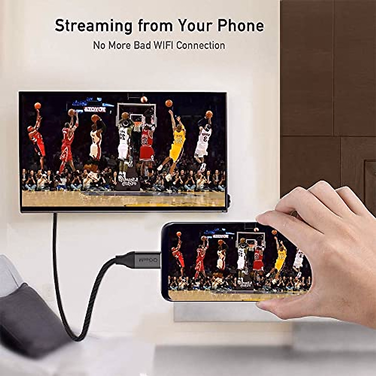 QGeeM USB C to HDMI Cable, USB Type C to HDMI Cable 4ft 4k Thunderbolt 3 Compatible with MacBook Pro 2020, IPad pro, Samsung S9 S10, Surface Book 2