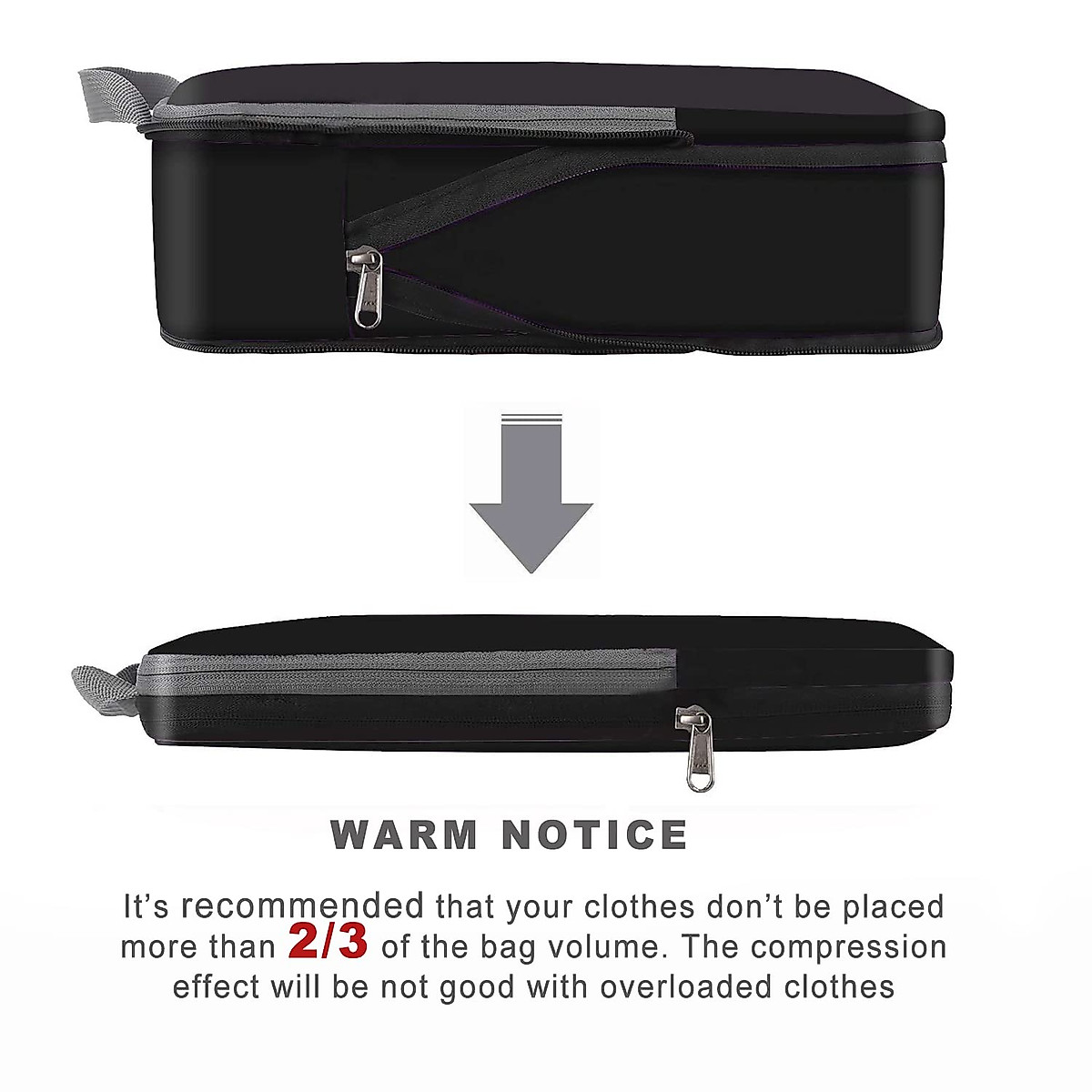 BAGAIL 4 Set/5 Set/6 Set Compression Packing Cubes Travel Accessories Expandable Packing Organizers