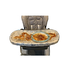 Pristine Aid Toddler Table Cover for Highchair – 8Pcs Set High Chair Cover Compatible with Standard Trays – Disposable and Practical Design – Ideal for Non-Messy Experiences, Baby Weaning … (8 PCS)