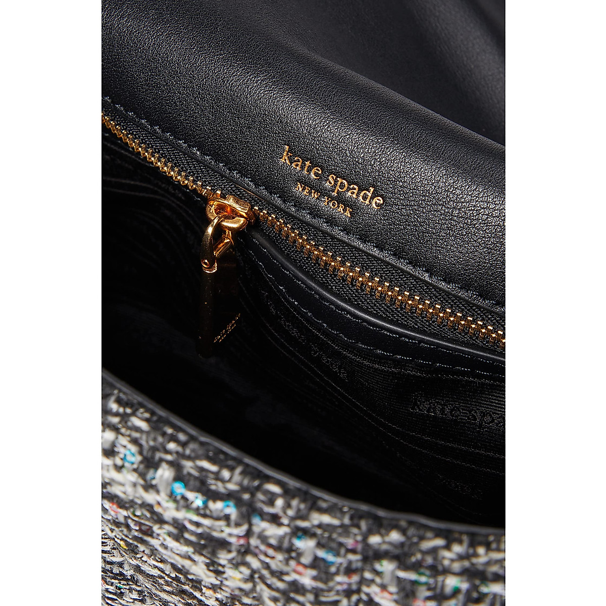 kate spade new york Evelyn Tweed Medium Convertible Shoulder Bag Black Multi One Size