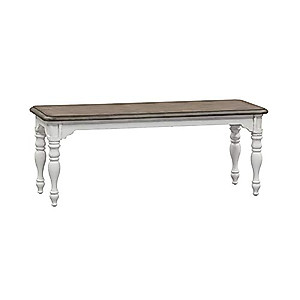 Liberty Furniture INDUSTRIES Magnolia Manor Dining Bench (RTA), Antique White
