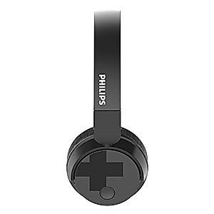 Philips Bass+ BH305 Wireless Bluetooth Active Noise Cancelling Lightweight Stereo Headphones with Up to 18 Hours of Playtime - Black (TAPH305BK)