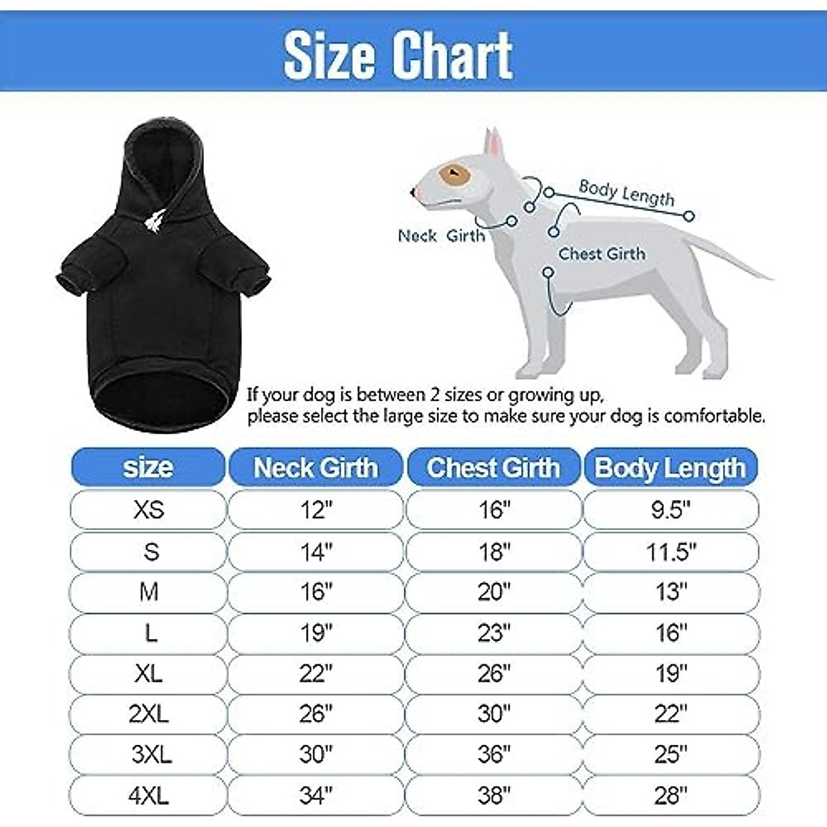 Dog Hoodie Pet Clothes - Security Printed Pet Sweaters with Hat Soft Cotton Coat Winter for Small Medium Large Dogs Cats
