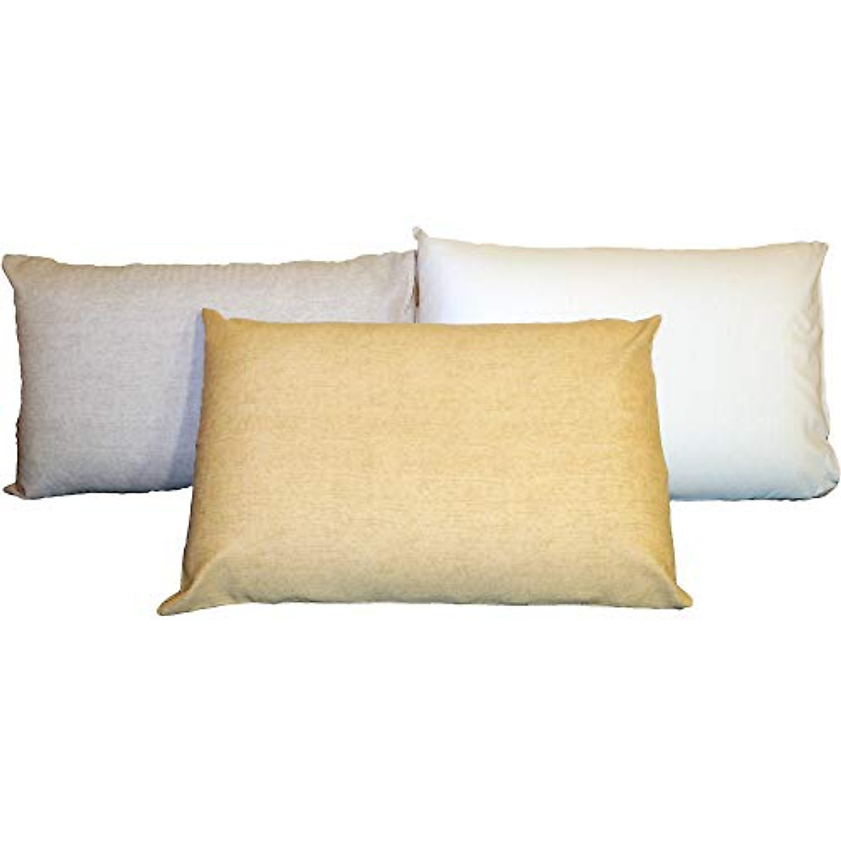 ProComf Travel and Camping Mate/Baby/Kid's/Teen's/Adult's Pillow Case- Pack of 3 (Cream, Ivory, Blue)