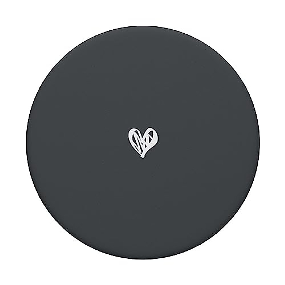 Cute Anthracite Heart Love Minimalist PopSockets Standard PopGrip