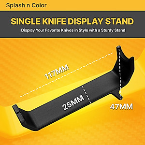Single Knife Display Stand - Display Your Favorite Knives in Style with a Sturdy Stand - Accommodates 3" to 10" Length - Show Quality Multi-Color Knife Mount for Kitchen
