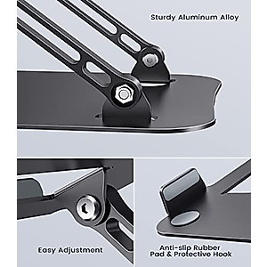 Orlian Laptop Stand Adjustable Computer Stand Sturdy Aluminum Laptop Stand for Desk Foldable Laptop Holder Portable Laptop Riser for 11–17-inch Laptop Notebook Tablet and More