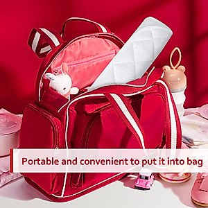 Diaper Changing Pad Liner Non-Slip, Waterproof Terry Mat Changing Pad Cover Liner, Quilted Absorbent Bassinet Liners Washable, 3 Pack 13"x 26" Reusable Portable Changing Table Pad White