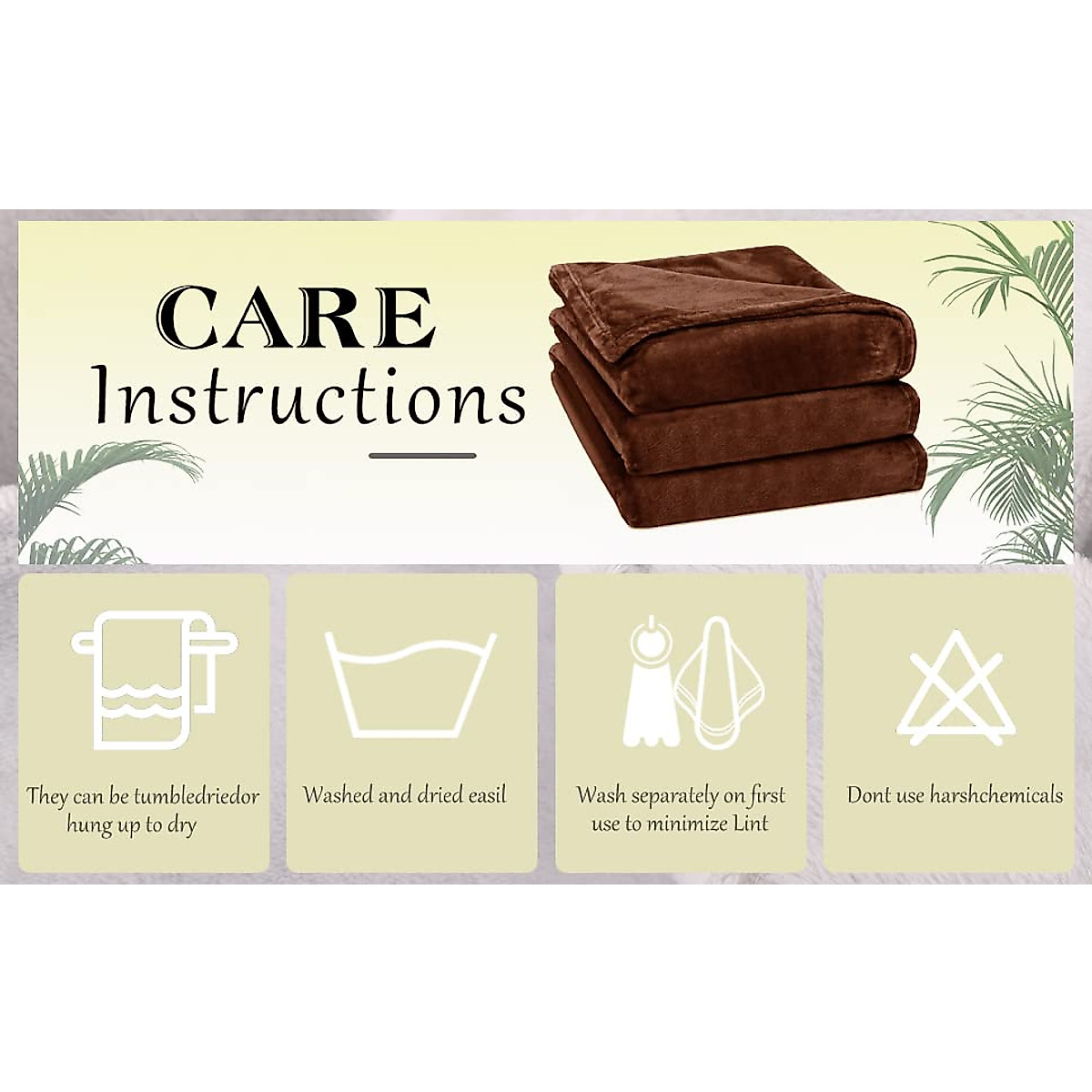 Rerelife Soft Fleece Throw Blanket, Throw Plush Cozy Thick Flannel 350GSM Lightweight Blanket for Couch Bed Sofa (Coffee Brown,40x60 Inches)