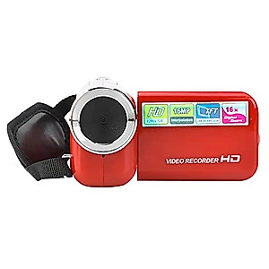 Kids Digital Camera, 2-inch Color TFT Display Digital Video Camera, Portable Children Kids 16X HD Camera, Best Gift for Children(red)
