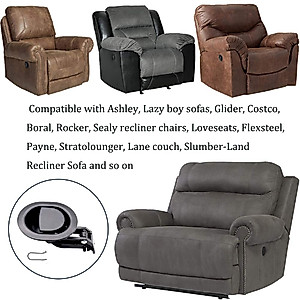 ttmagic Universal Heavy-Duty Metal Sofa Chair Recliner Release Pull Handle Replacement Parts with Cable, Fits Ashley, Lazy Boy and Most Recliner Sofa Brand, Recliner Handle Size 3" x 3.5"