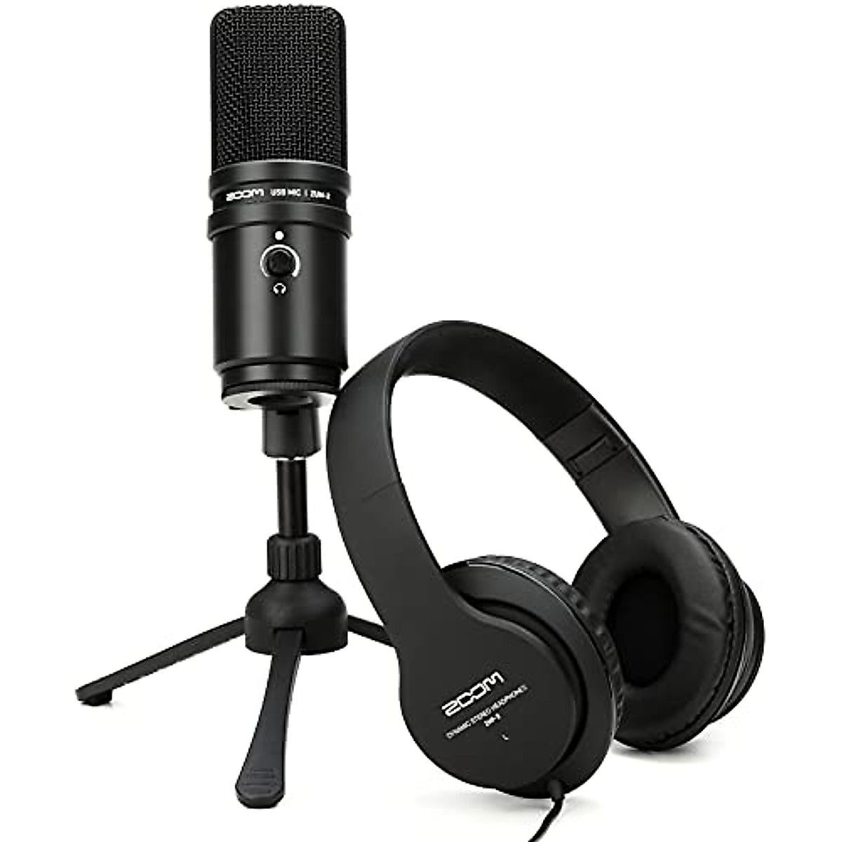 Zoom ZUM-2 Podcast Mic Pack, Podcast USB Microphone, Headphones, Tripod, Windscreen, USB Cable, For Recording and streaming Podcasts, Music, Voice-Overs, and more