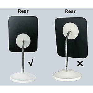 YEAKE Adjustable Flexible Gooseneck Makeup Mirror,360°Rotation Folding Portable Desk Vanity Mirror with Stand Shower Shaving Cosmetic Mirror Square